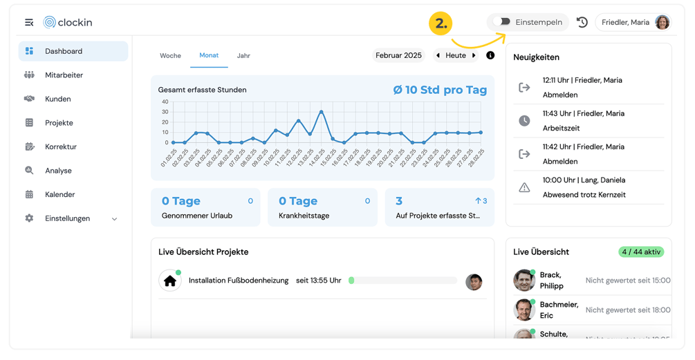 Wie erfasse ich meine Arbeitszeit im Browser?